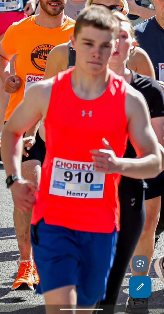 Broughton High School - Henry Mason completes the Chorley 10k